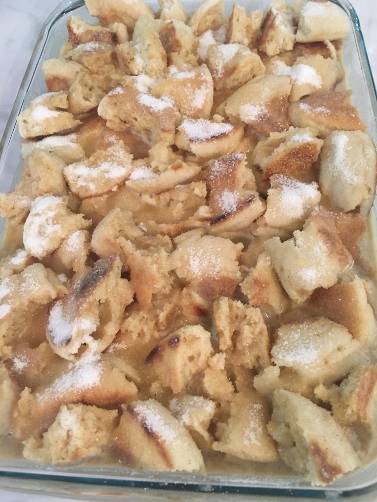 Bread Pudding with Vanilla-Bourbon and Brandy Rum Caramel Sauce - It's ...