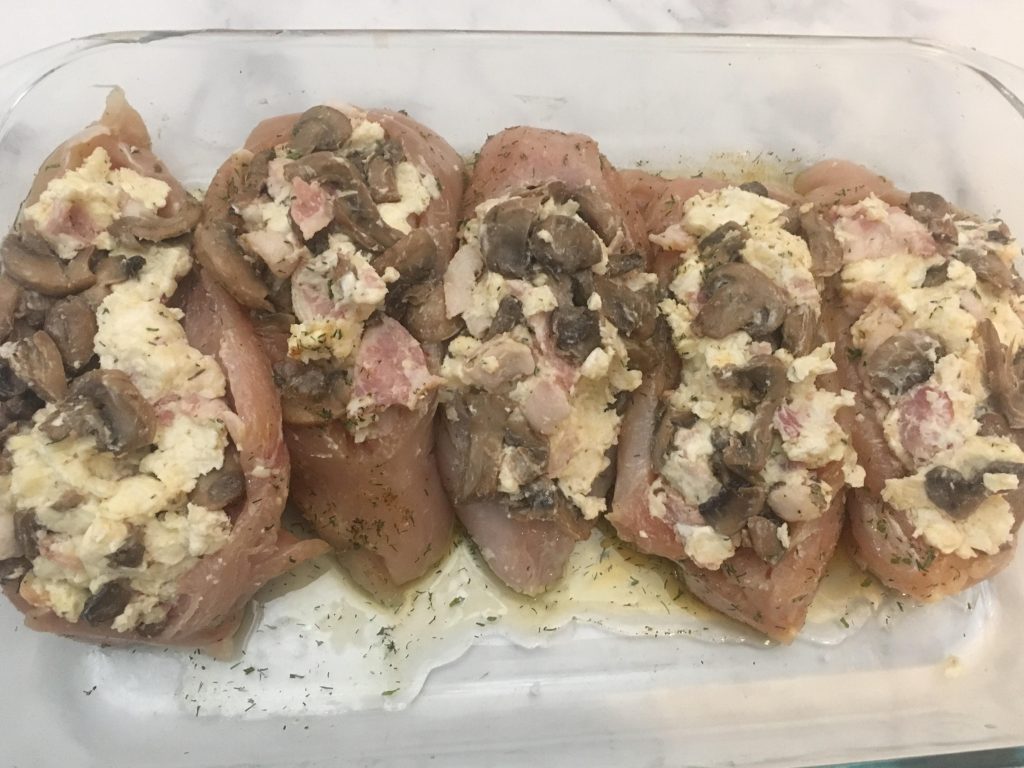 Mushroom, Bacon, and Gruyere Stuffed Chicken - It's Everything Delicious